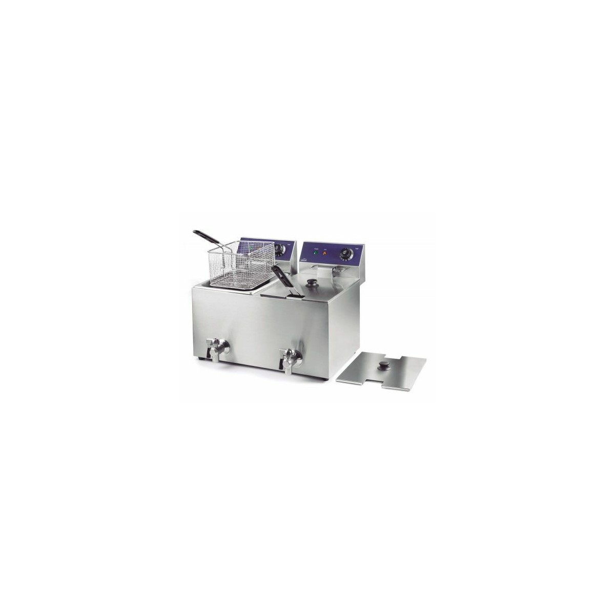 Friteuse électrique avec robinet 2 x 8L