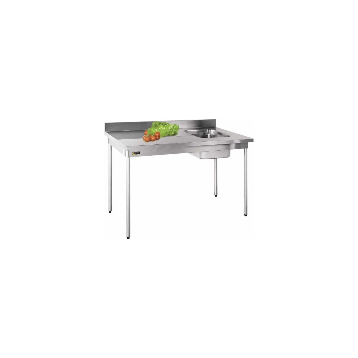 Table chef cuve à droite L. 1,4 m