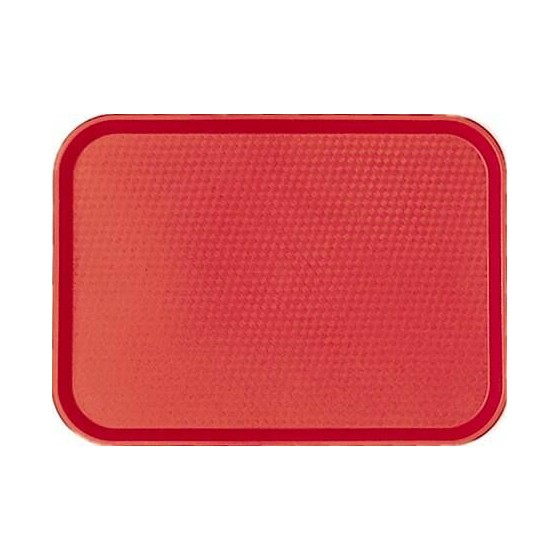 Plateau fast food PP rouge 34,5x26,5cm /24