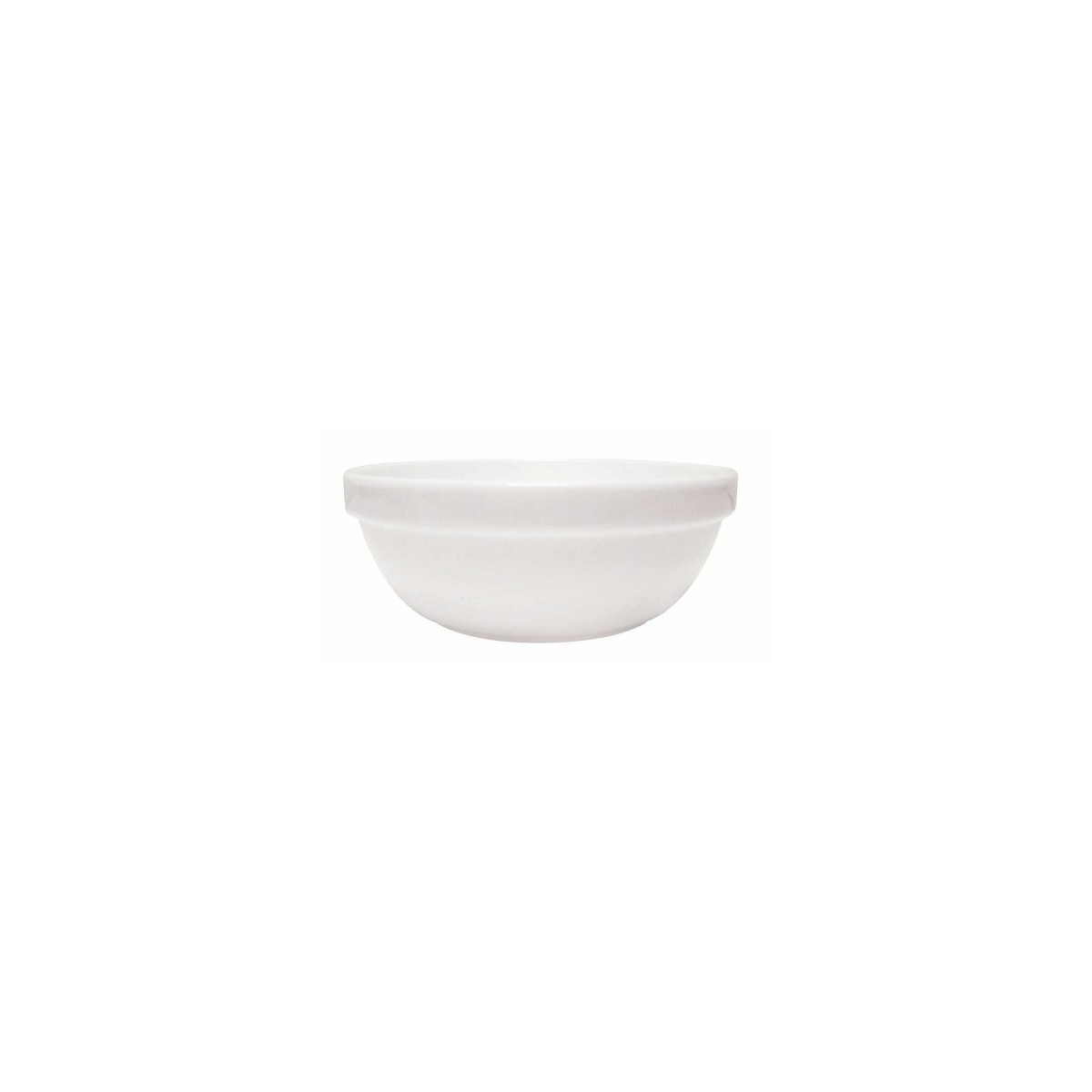 Saladier individuel blanc verre trempé 31,5 cl ø 12 cm - par 36