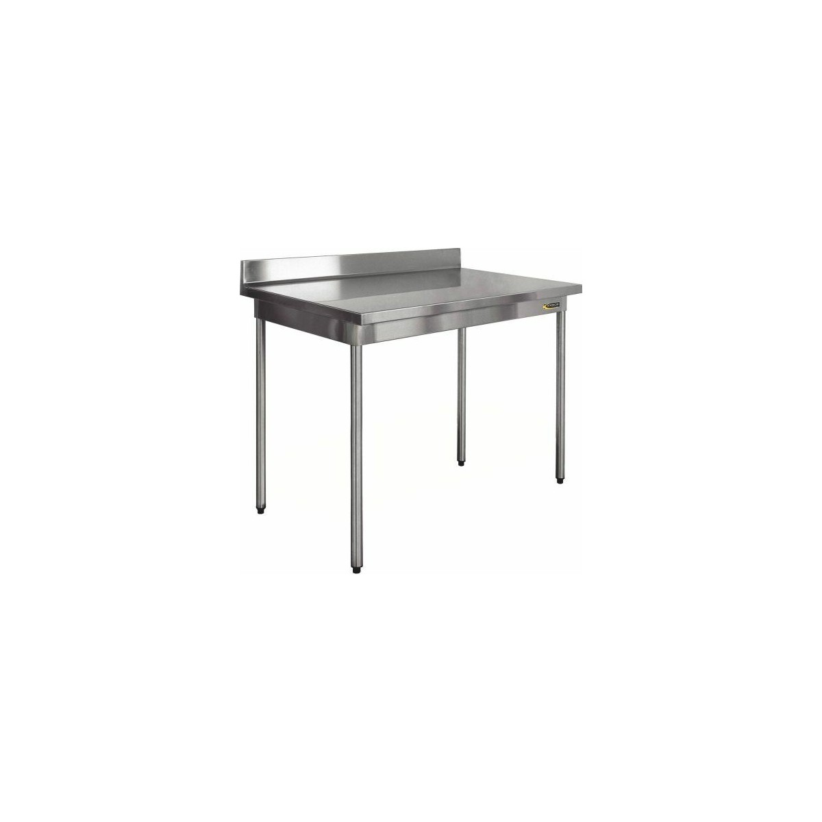 Table inox à dosseret 140x70 cm