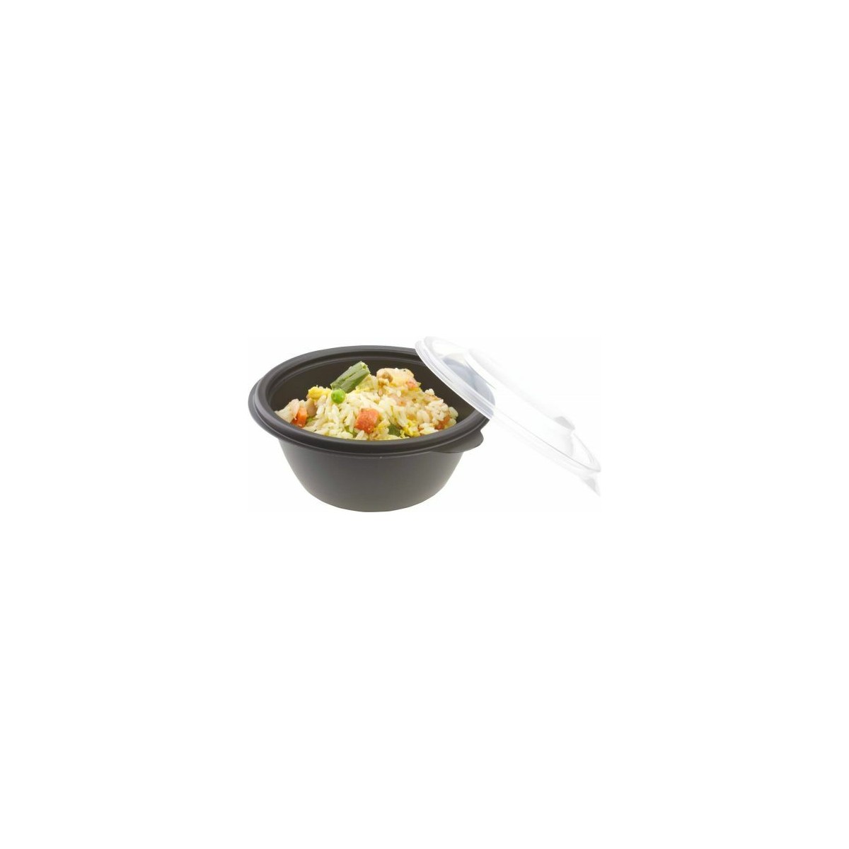 Pot PP rond noir 37.5cl ø 13cm /500