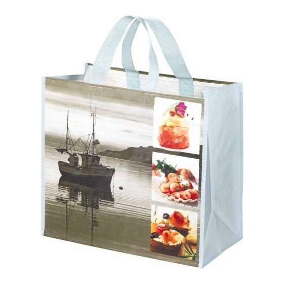 Sac réutilisable poissonerie, 40x35+20 cm