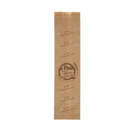 Sac à pain kraft Marron 490 x 120 + 40 mm - par 250
