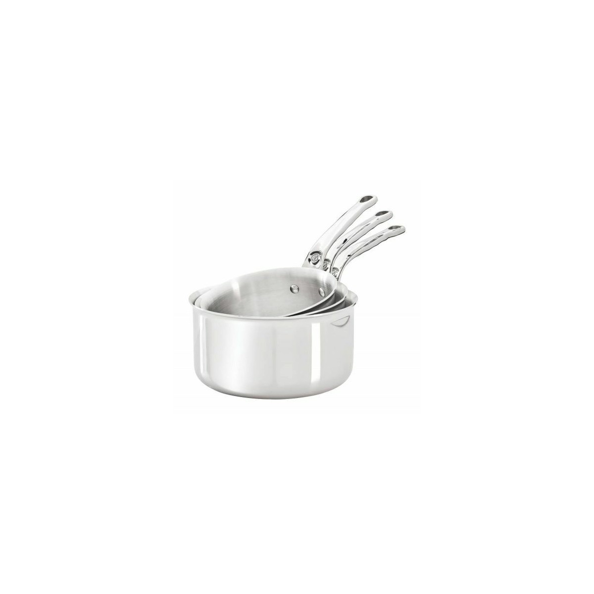 Lot de 3 casseroles affinity inox ø 16, 18 et 20 cm
