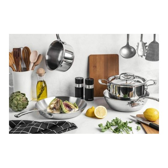 LOT DE 3 CASSEROLES AFFINITY INOX Ø 16-18-20CM