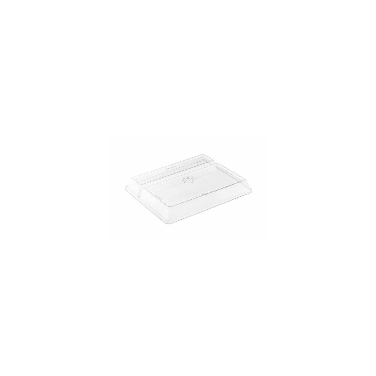 Couvercle PLA transparent plateau repas bagasse - par 50