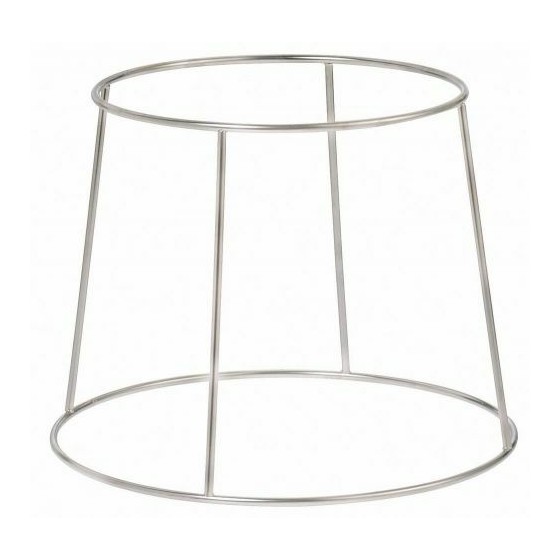 SUPPORT PLATEAU ACIER CHROME Ø 25CM - H 19CM